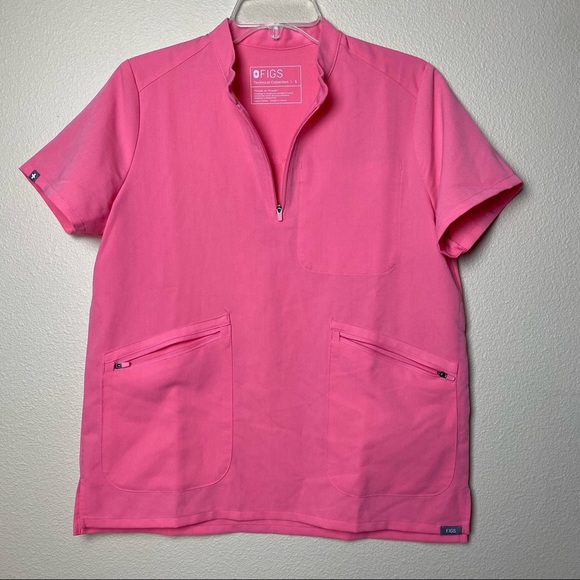 Figs | Tops | Figs Nata Top S Neon Pink | Poshmark